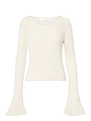 AYA MUSE Sei Cotton-blend Top - White