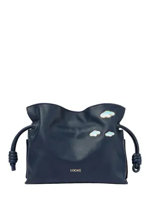 Loewe Loewe Flamenco Mini Leather Clutch Blue