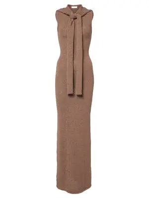 AYA MUSE Rory Hooded Maxi Dress - Brown