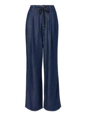 7 For All Mankind Denim Lustre Wide-leg Pants - Blue