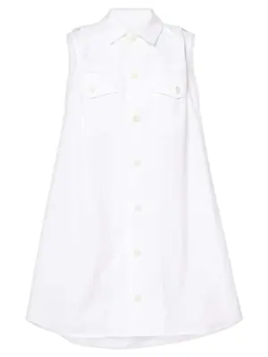 Sacai Poplin Minidress - White