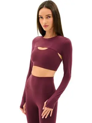 Splits59 Amelia Airweight Lite Shrug - Dark Cherry