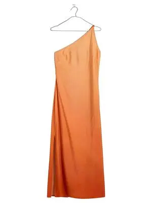 MADEWELL One-Shoulder Midi Slip Dress