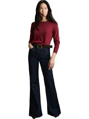 REISS Wendy Fine-knit Crew-neck Jumper With Cashmere - Red