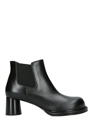 Bottega Veneta Cliff Leather Heeled Ankle Boots - Black