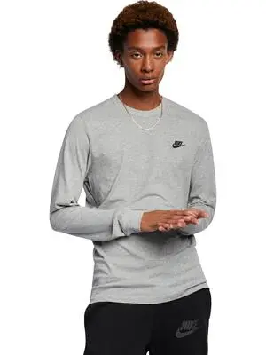 Nike Sportswear Club Long-sleeve T-shirt - Grey