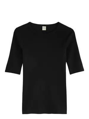 FLORE FLORE FLORE FLORE Anna Cotton T-Shirt Black