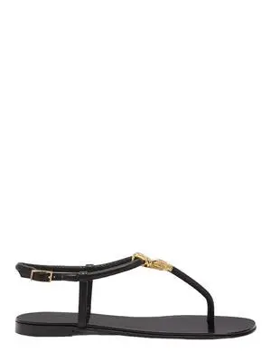 GIUSEPPE ZANOTTI Tie Flat Sandal - Black