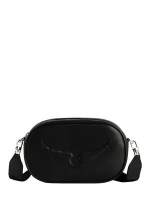 Zadig&Voltaire Rock With You Leather Camera Crossbody Bag Black