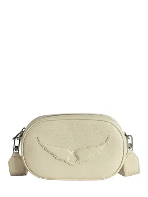 Zadig&Voltaire Rock With You Leather Camera Crossbody Bag Natural