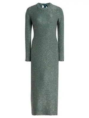 Altuzarra Exclusive Open-back Sequined Wool-blend Knit Midi Dress - Blue