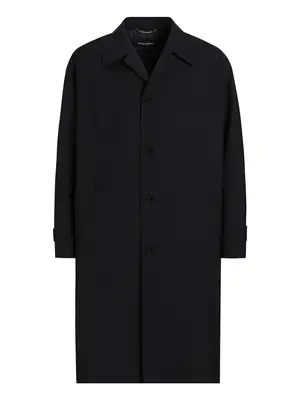 Dolce & Gabbana Single-breasted Wool Trench Coat - Blue