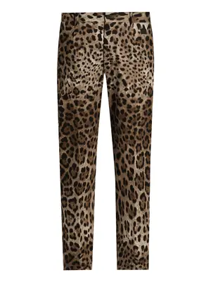 Dolce & Gabbana Tailored Stretch Cotton Drill Pants - Print