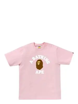 A BATHING APE College Tee Shirt - Pink
