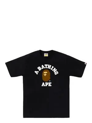 A BATHING APE College Tee Shirt - Black