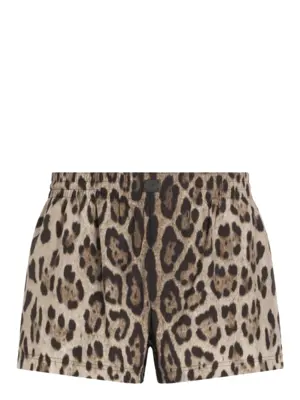 Dolce & Gabbana Leopard-print Swim Shorts - Neutrals