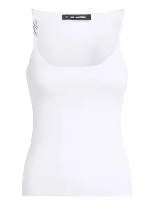 Karl Lagerfeld Knitted Tank Top - White