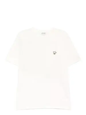 CAFÉ KITSUNÉ Barista Fox Patch Relaxed T-shirt - White