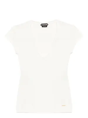 TOM FORD V-neck T-shirt - White