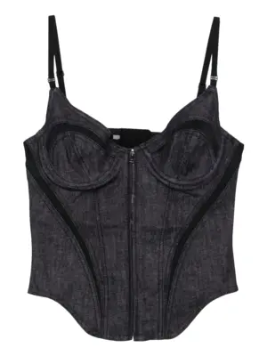 MUGLER Denim Corset - Black