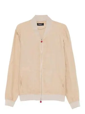 Kiton Linen Bomber Jacket - Neutrals
