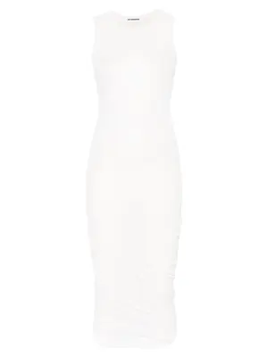 JIL SANDER Cotton Midi Dress - White