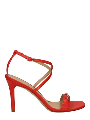Michael Kors 90mm Logo-plaque Sandals - Red