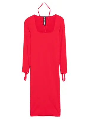 ANDREĀDAMO Sculpting Jersey Midi Dress - Red