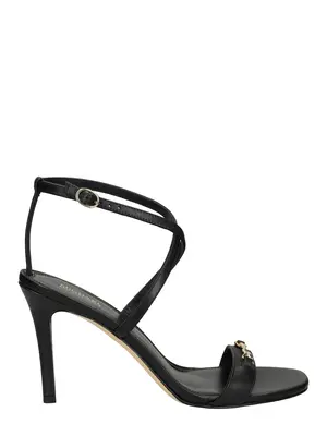 Michael Kors 90mm Logo-plaque Sandals - Black