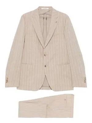 Tagliatore Pinstripe Suit - Neutrals