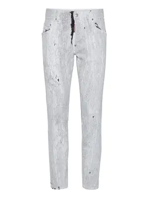 Dsquared2 Crinkled Slim Jeans - White