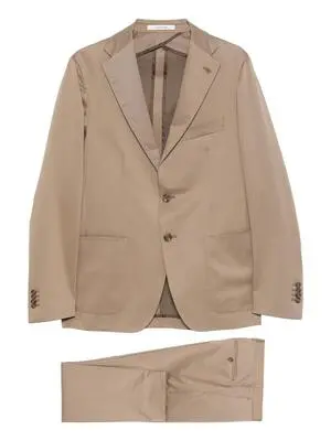 Tagliatore Twill Suit - Brown