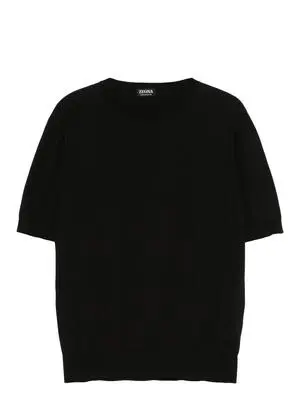 Zegna Knitted T-shirt - Black