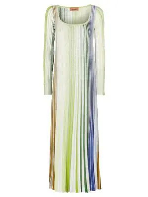 Missoni Striped Long-sleeved Dress - Green