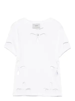 Coperni Petal-embroidered T-shirt - White