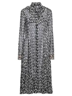 Versace Midi Shirt Dress - Black