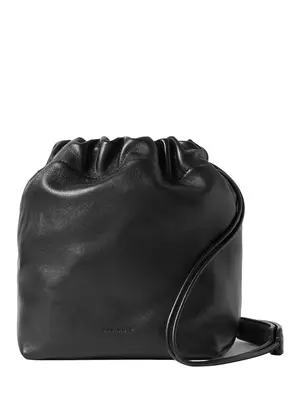 JIL SANDER Leather Shoulder Bag - Black