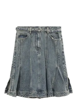 3.1 Phillip Lim Belted Denim Skirt - Blue