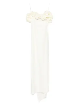 Coperni Ruffled Maxi Dress - White