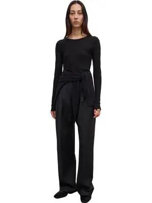 HOUSE OF DAGMAR Lyocell Long Sleeve Top - Black