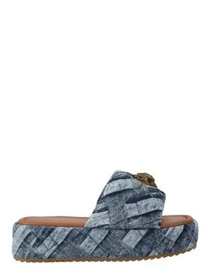 Kurt Geiger Kensington Puff Platform Slide Sandal - Navy