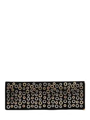Jeffrey Campbell Jeffrey Campbell Suede Clutch Black-silverold