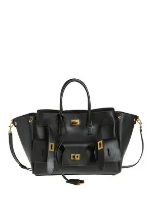 Balenciaga Small Bel Air Leather Tote - 1000 Black