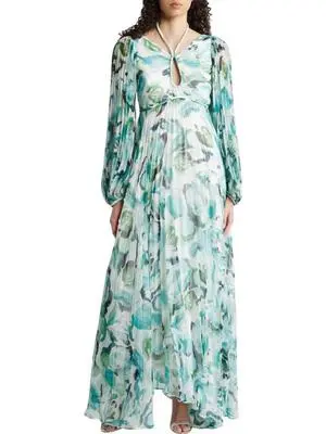 Acler Sandywell Pleated Maxi Dress - Teal Grove