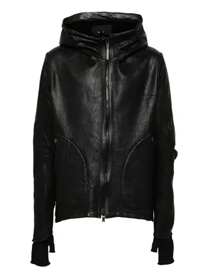 ISAAC SELLAM EXPERIENCE Flemmard Leather Jacket - Black