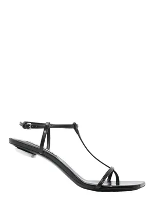 JIL SANDER 80mm Leather Sandals - Black