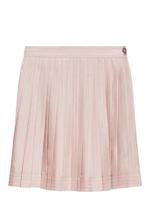 Versace Chain-print Pleated Skirt - Pink