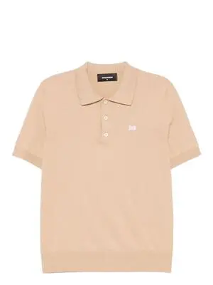 Dsquared2 Logo-patch Polo Shirt - Neutrals