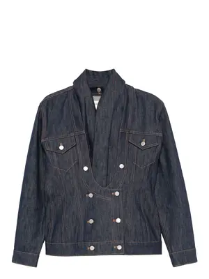 Burc Akyol Open Heart Denim Jacket - Blue