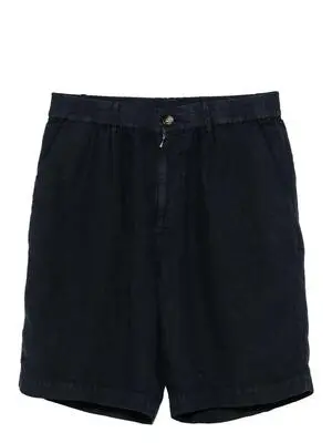 Brunello Cucinelli Linen Bermuda Shorts - Blue